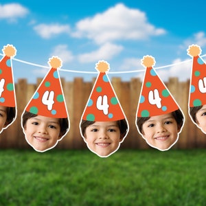 Custom Head Birthday Banner, Personalized Birthday Photo Banner, Funny ...