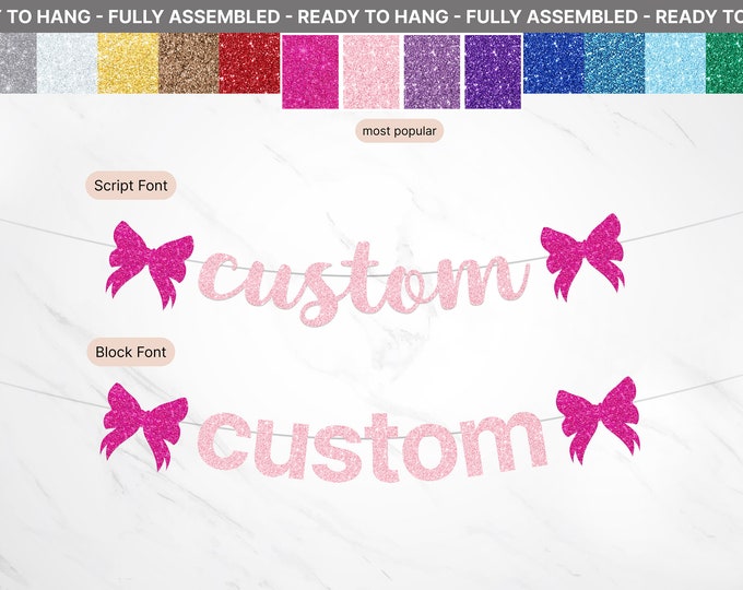 Custom Coquette Banner, Custom Banner, Coquette Themed Decorations ...