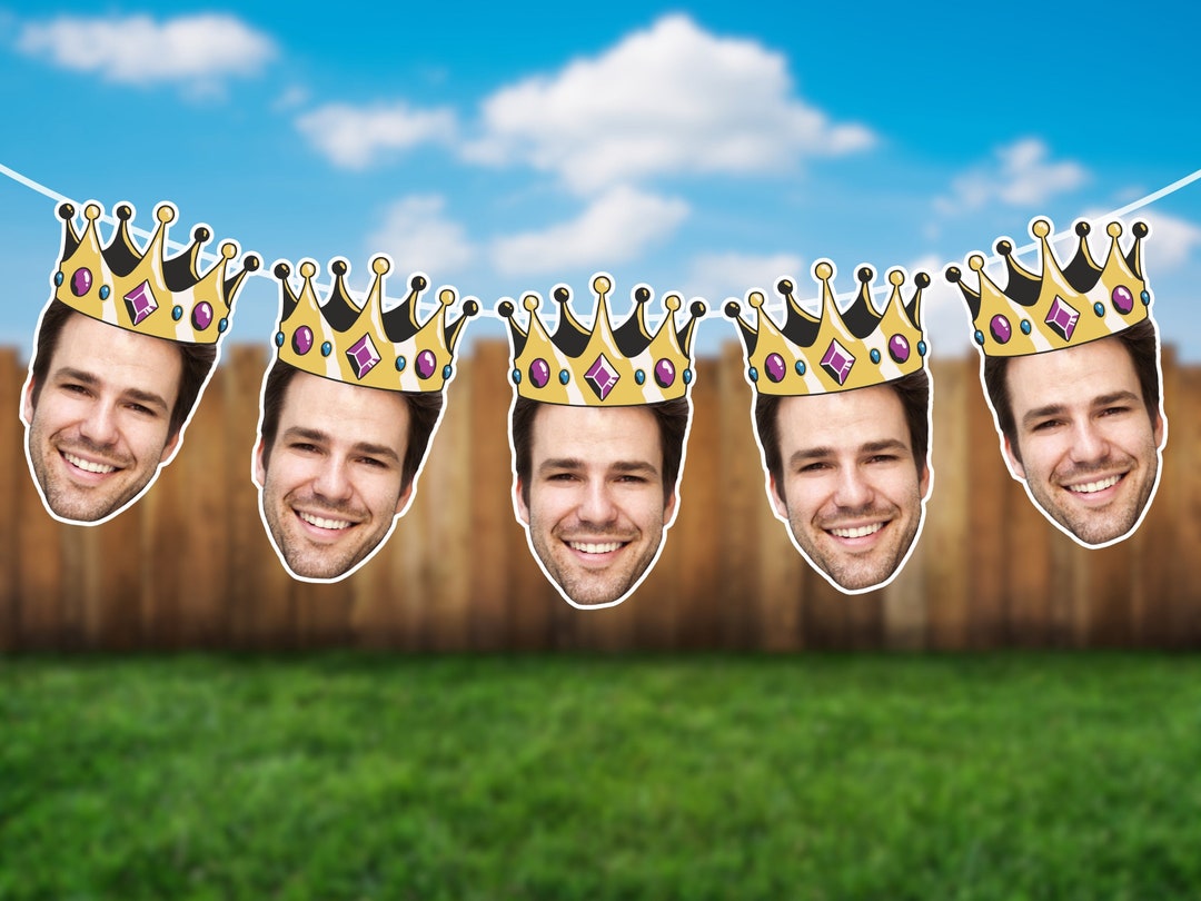 Custom Head Birthday Banner, Personalized Birthday Photo Banner, Funny ...