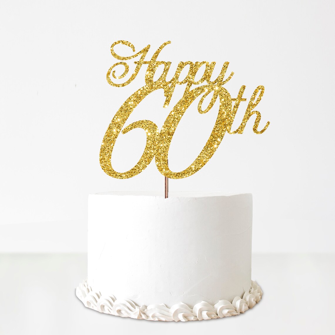 Sixty Cake Topper 60 Cake Topper 60th Birthday Party Decor - Etsy