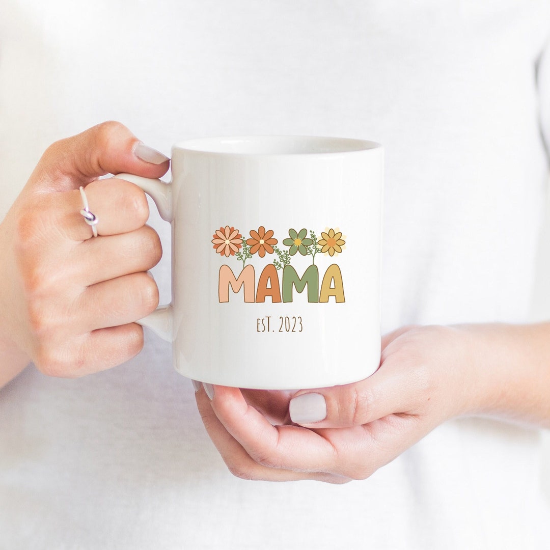 Personalized Mama Mug With Kids Names, Wildflowers Mama Mug, Mama ...