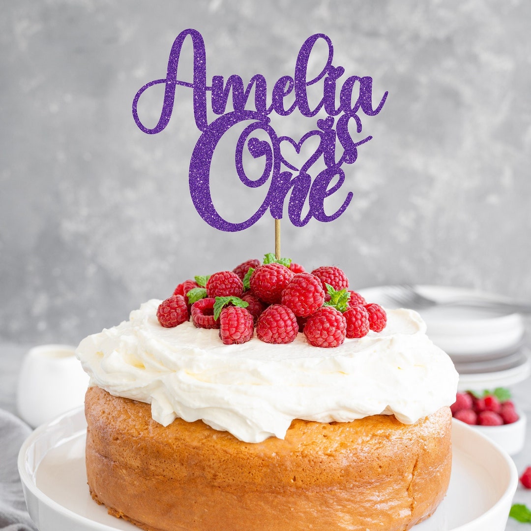 Custom First Birthday Cake Topper, First Birthday Topper, Cardstock ...