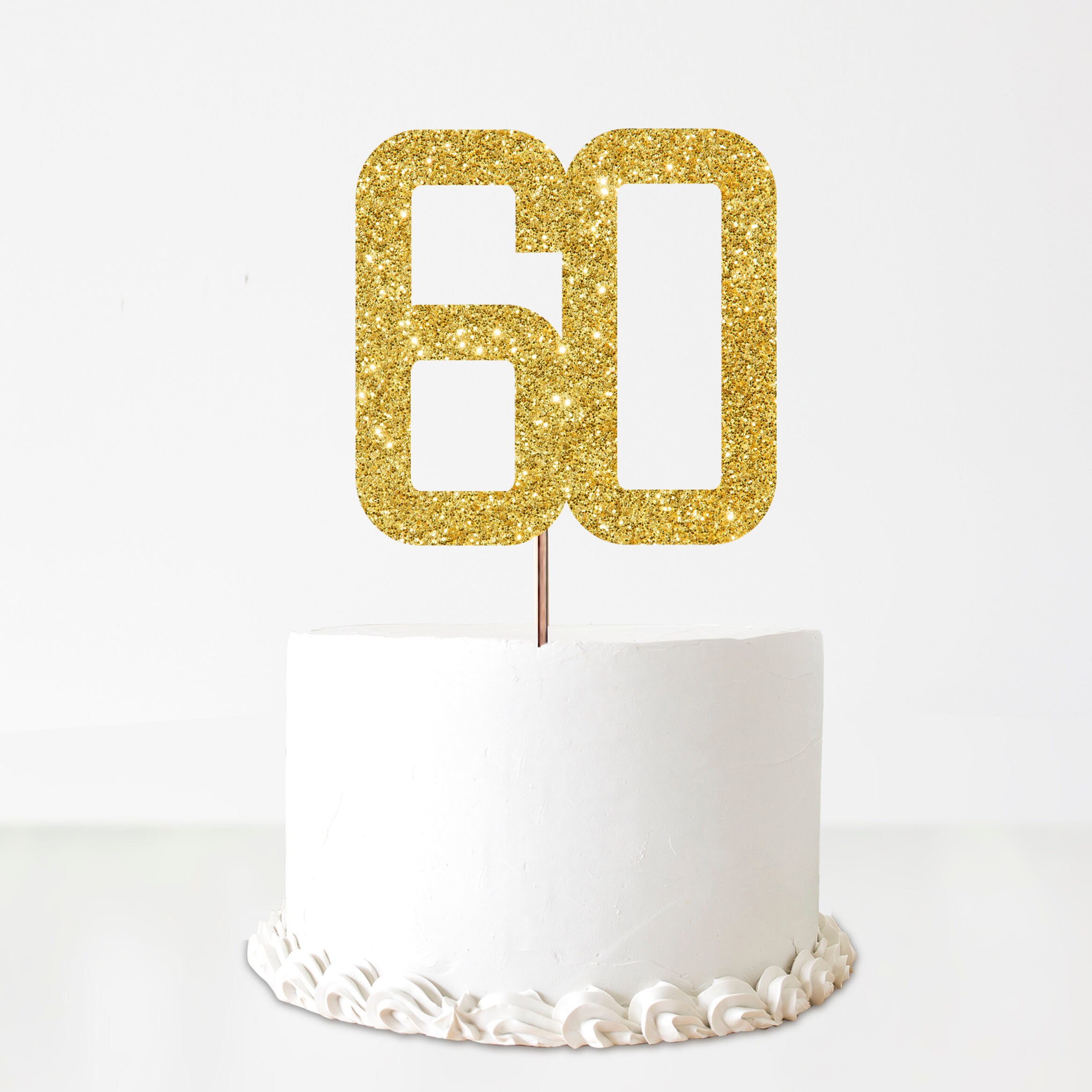 Sixty Cake Topper 60 Cake Topper 60th Birthday Party Decor - Etsy