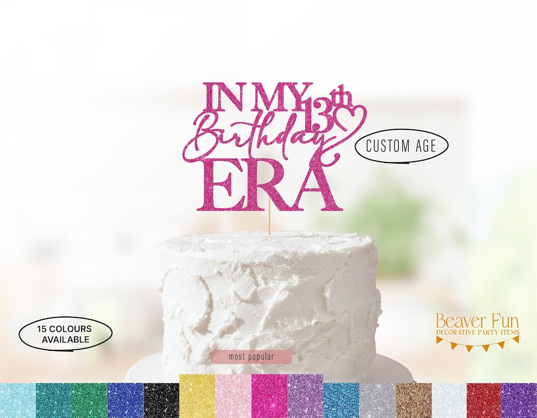 In My Birthday Era Cake Topper, Taylor Birthday Party Decorations, Swiftie Cake Topper, Custom ...