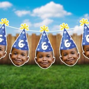 Custom Head Birthday Banner, Personalized Birthday Photo Banner, Funny ...