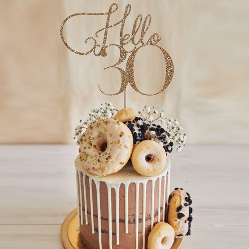 30 Birthday Cake Topper 30th Birthday Custom Cake Topper - Etsy