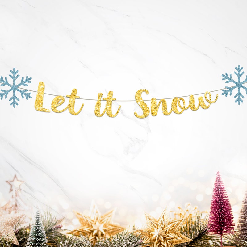 Let It Snow Banner - Etsy