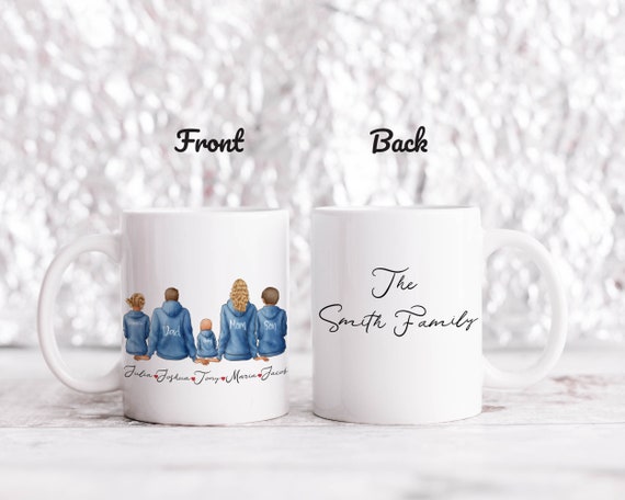 Personalized Family Mug Custom Family Gift Mom/dad Coffee - Etsy