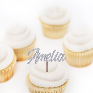 Custom Name Cupcake Toppers, Personalized Cupcake Toppers, Birthday ...