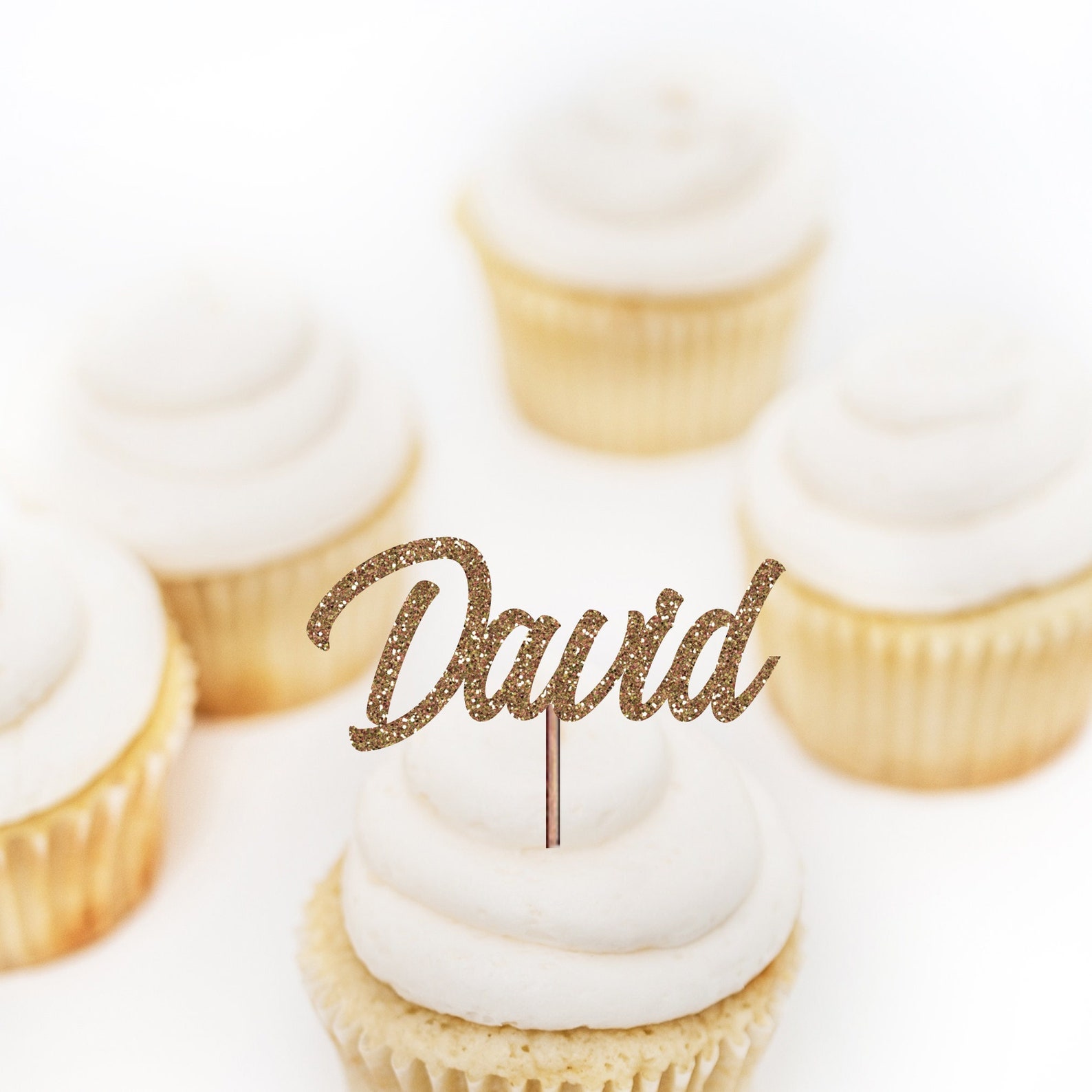 Custom Name Cupcake Toppers, Personalized Cupcake Toppers, Birthday ...