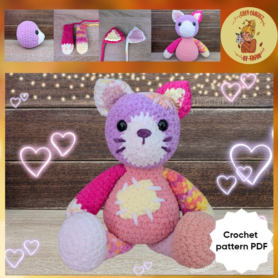 DIGITAL PATTERN: Stitchy Kitty Crochet Plushie - Etsy