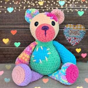 DIGITAL PATTERN: Scrappy Bear Crochet Plushie - Etsy