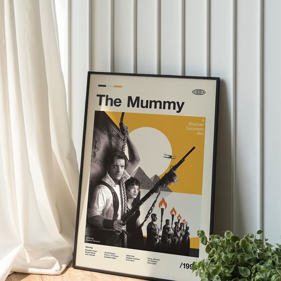 Mid Century Modern the Mummy Movie Poster Vintage Halloween - Etsy