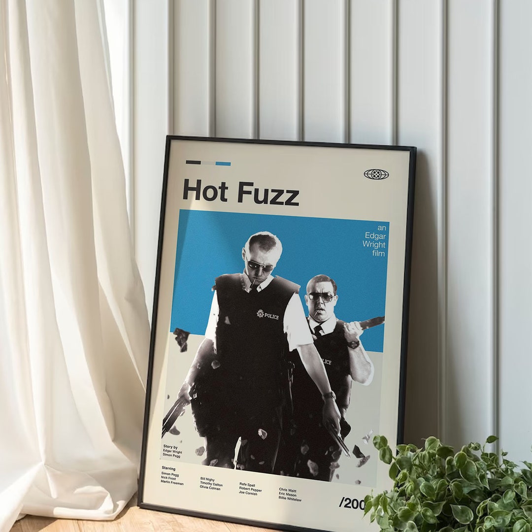 Mid Century Modern Hot Fuzz Movie Poster Vintage Halloween - Etsy