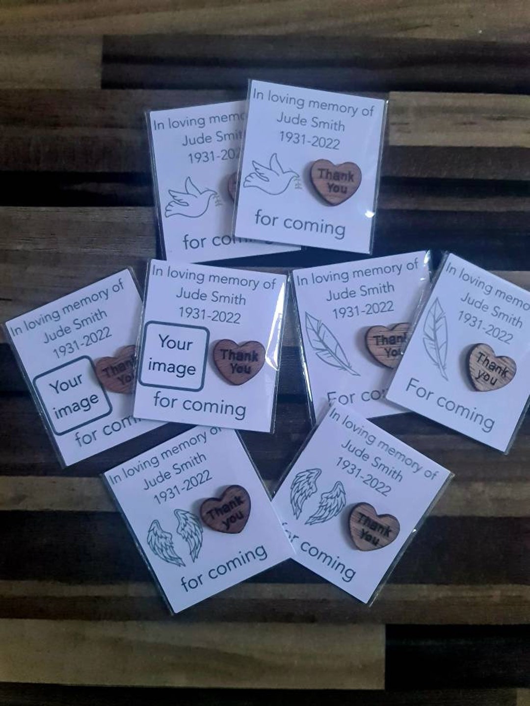 Funeral Favor Memorial Favours or Use Your Own Image Personalised ...