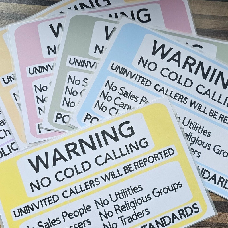 No Cold Callers Sign - Etsy UK