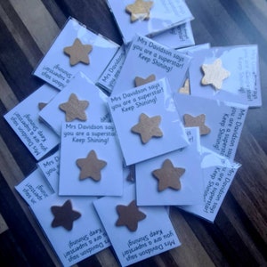 Class Gifts End of Year Wooden Gold Star Personalised School Pupil ...