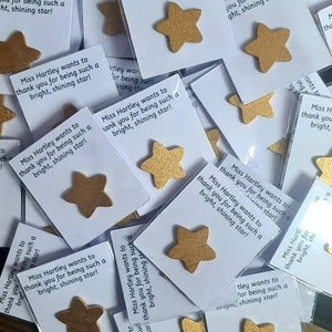 Class Gifts End of Year Wooden Gold Star Personalised School Pupil ...