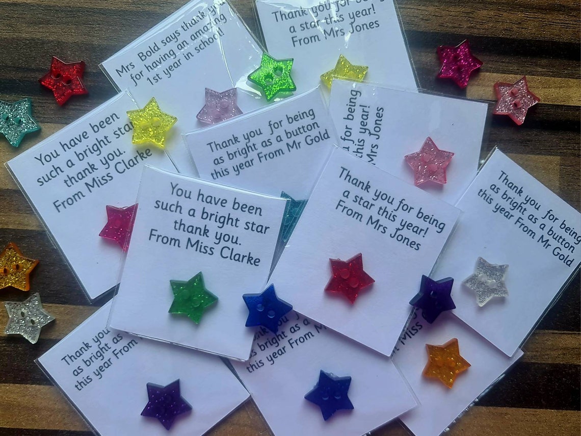 Button Stars Personalised School Class Gifts Pupil Student - Etsy UK