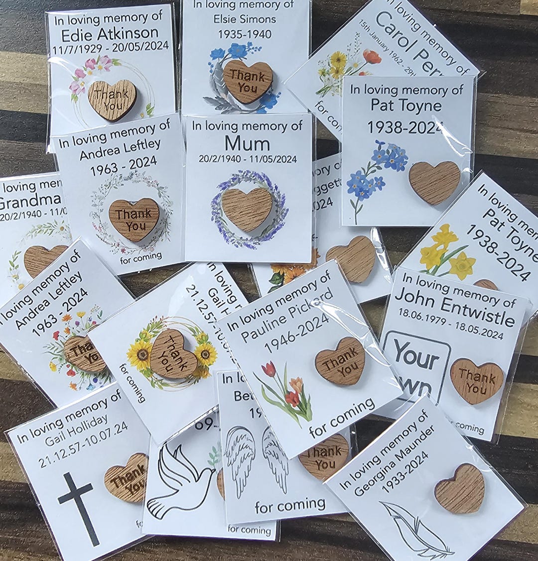 Funeral Favor Memorial Favours or Use Your Own Image Personalised ...