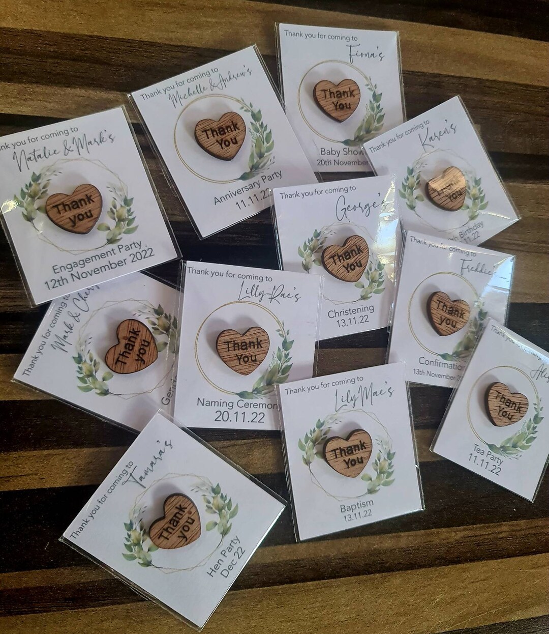 Thank You Favours Baptism / Baby Shower / Gender Reveal / - Etsy UK