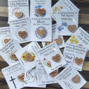Funeral Favor Memorial Favours or Use Your Own Image Personalised ...