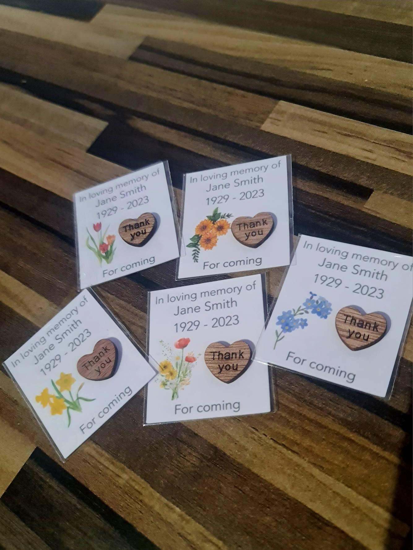 Funeral Favor Memorial Favours or Use Your Own Image - Etsy UK