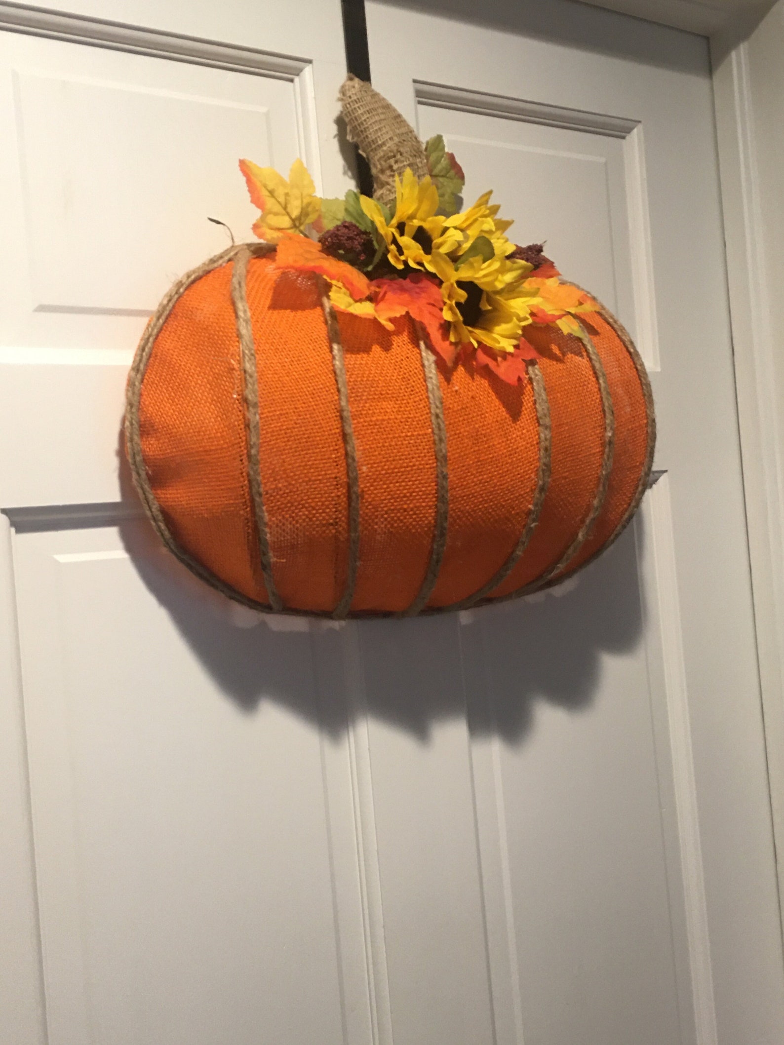 Fall Pumpkin Shaped Wreath - Etsy