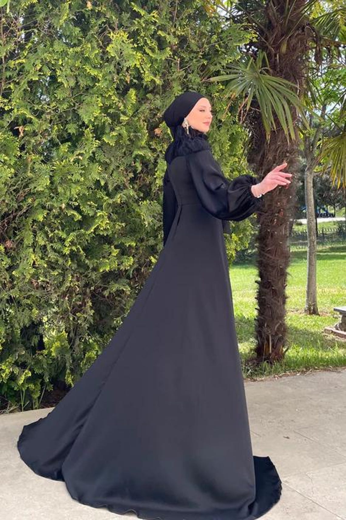Modest Muslim Wedding Dress,islamic Prom Dress,bridesmaid Abaya, Hijab ...