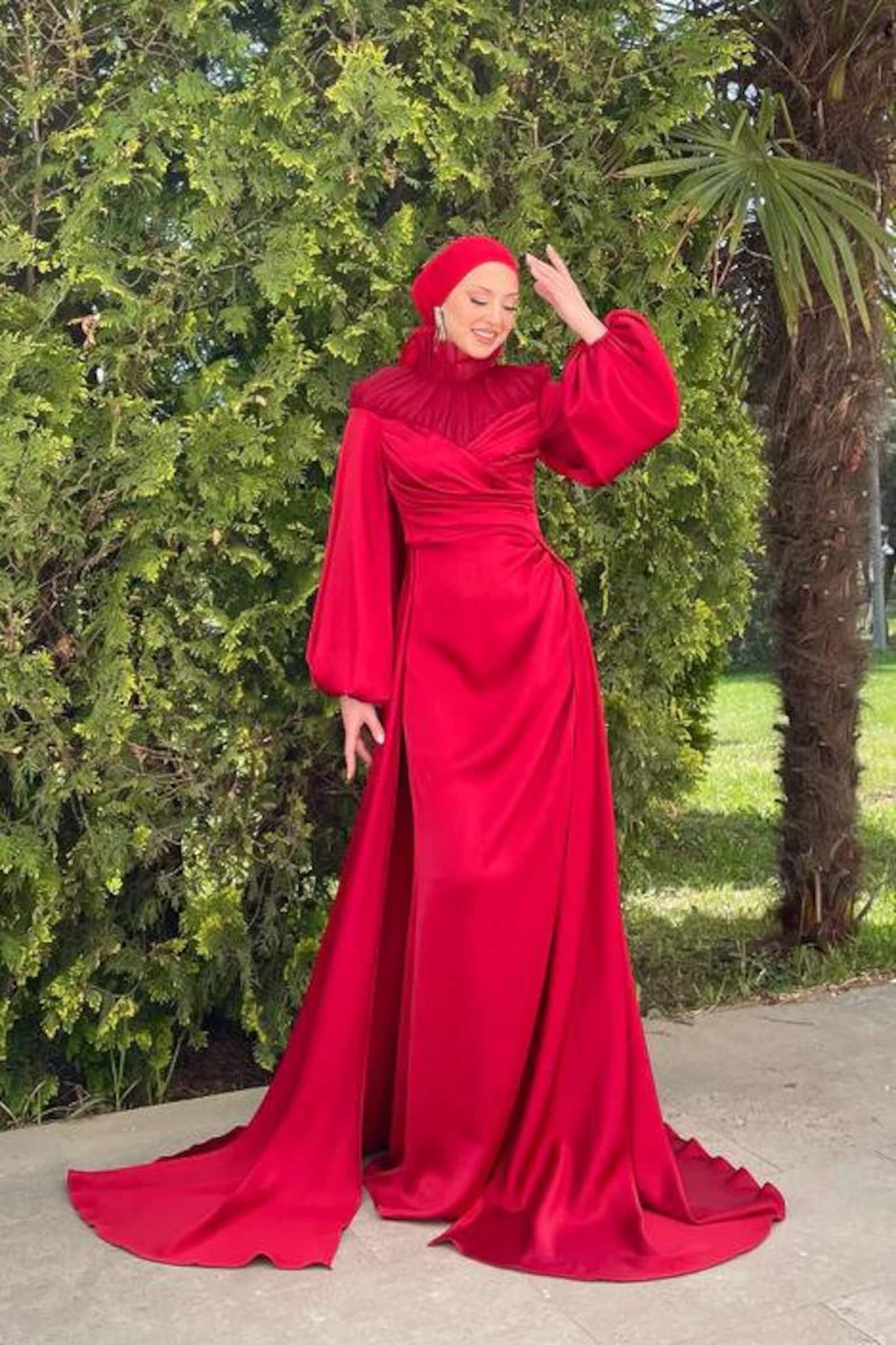 Modest Muslim Dress,islamic Prom Dress,bridesmaid Abaya, Hijab Dress ...