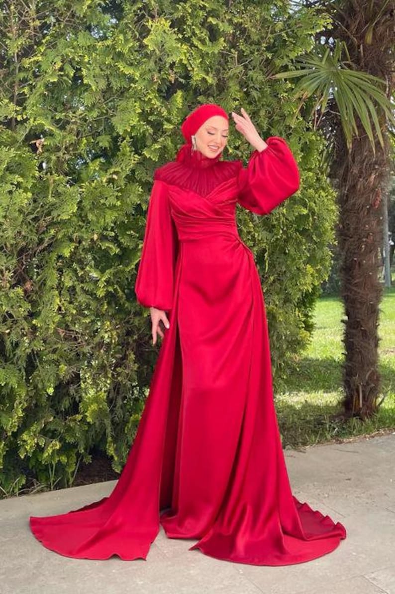 Modest Muslim Dress,islamic Prom Dress,bridesmaid Abaya, Hijab Dress ...