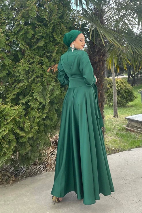 Hijab Dress, Eid Dress, Islamic Dress,modern Abaya,satin Abaya Dubai ...