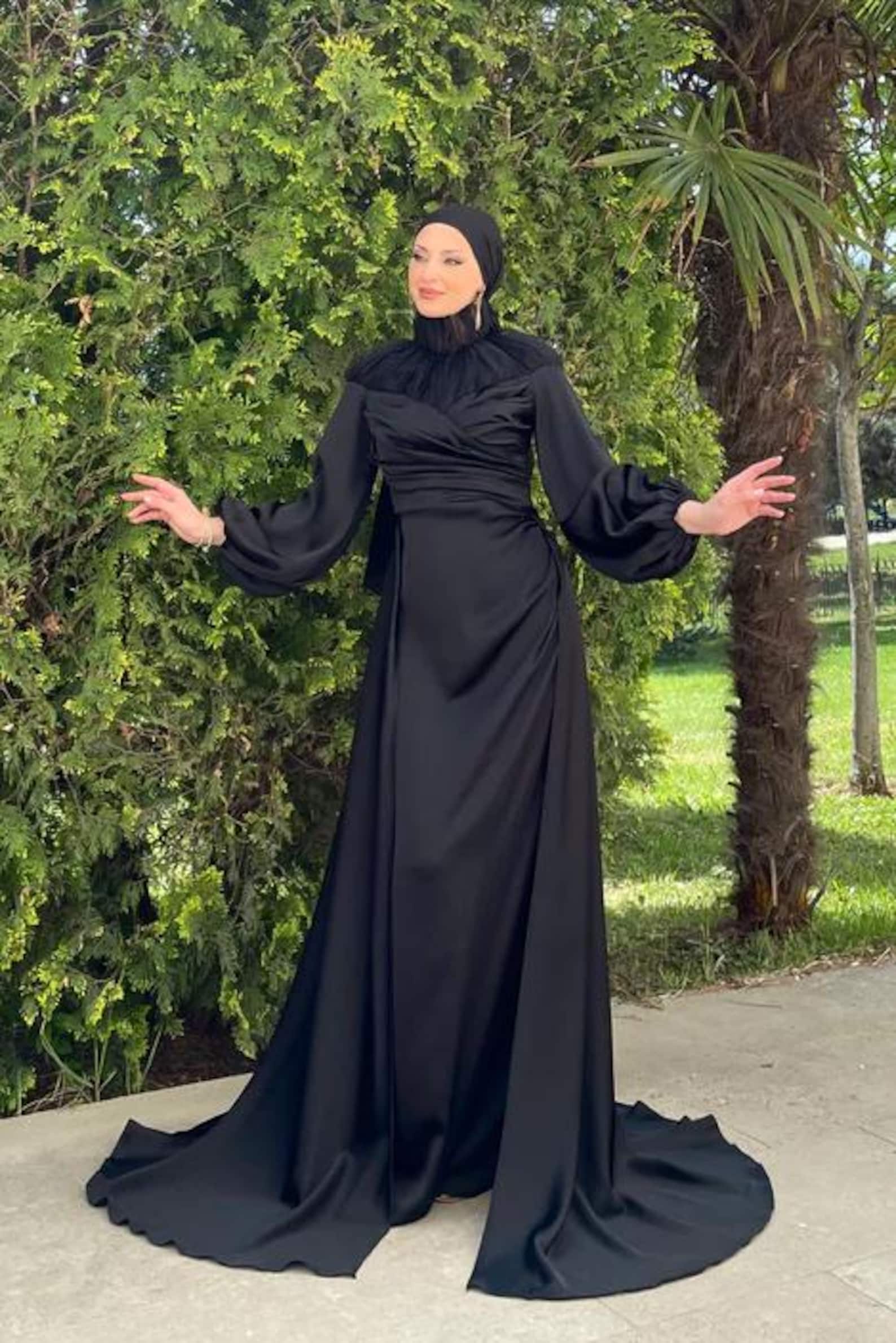 Modest Muslim Dress,islamic Prom Dress,bridesmaid Abaya, Hijab Dress ...