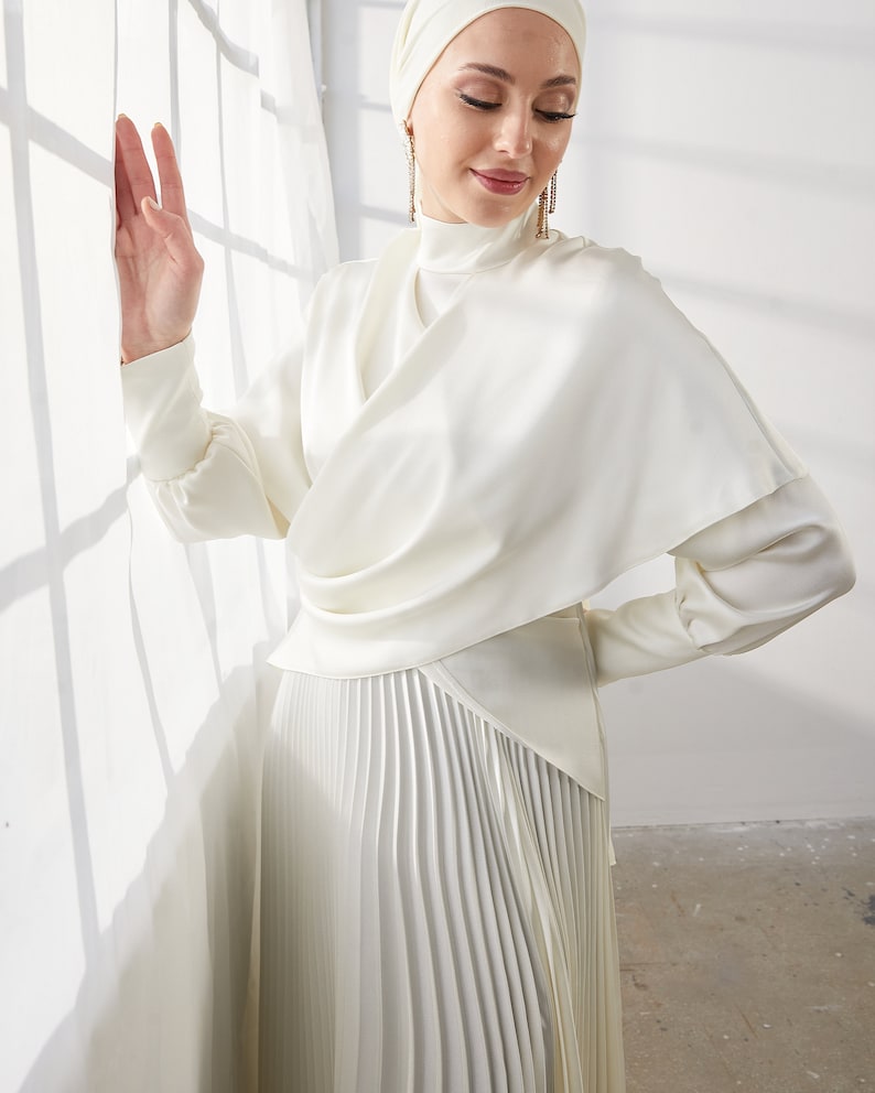 Muslim Wedding White Dress,islamic Clothing,islamic Dress,luxury Abaya ...