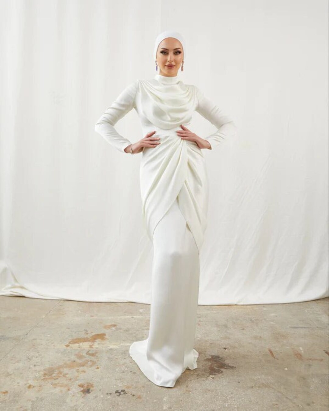 Muslim Wedding White Dress,nikkah Dress,islamic Dress,luxury Abaya ...
