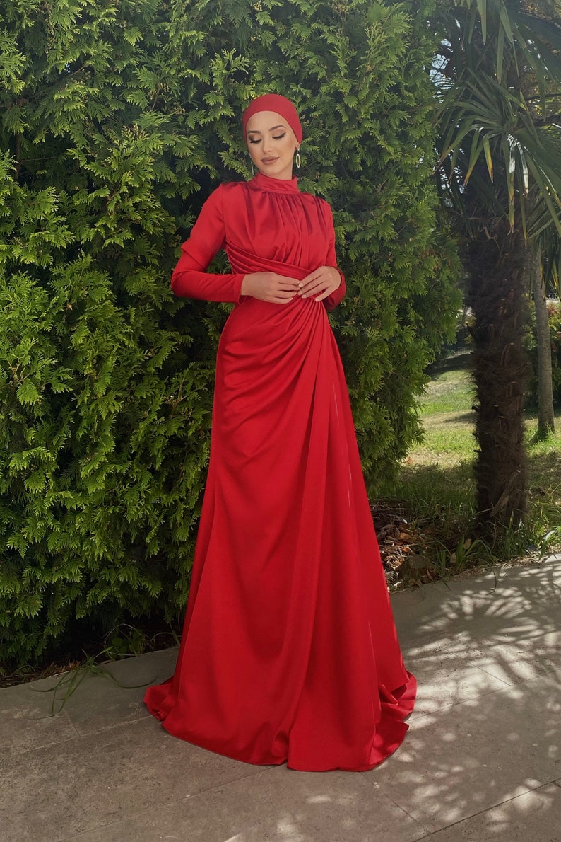 Modern Abaya Islamic Clothing Islamic Dress Hijab Dress Satin Abaya