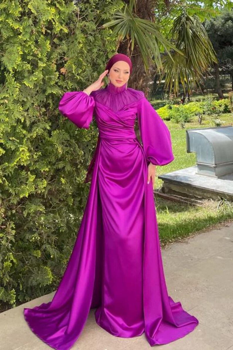 Modest Islamic Wedding Dress,muslim Prom Dress,bridesmaid Abaya, Hijab ...