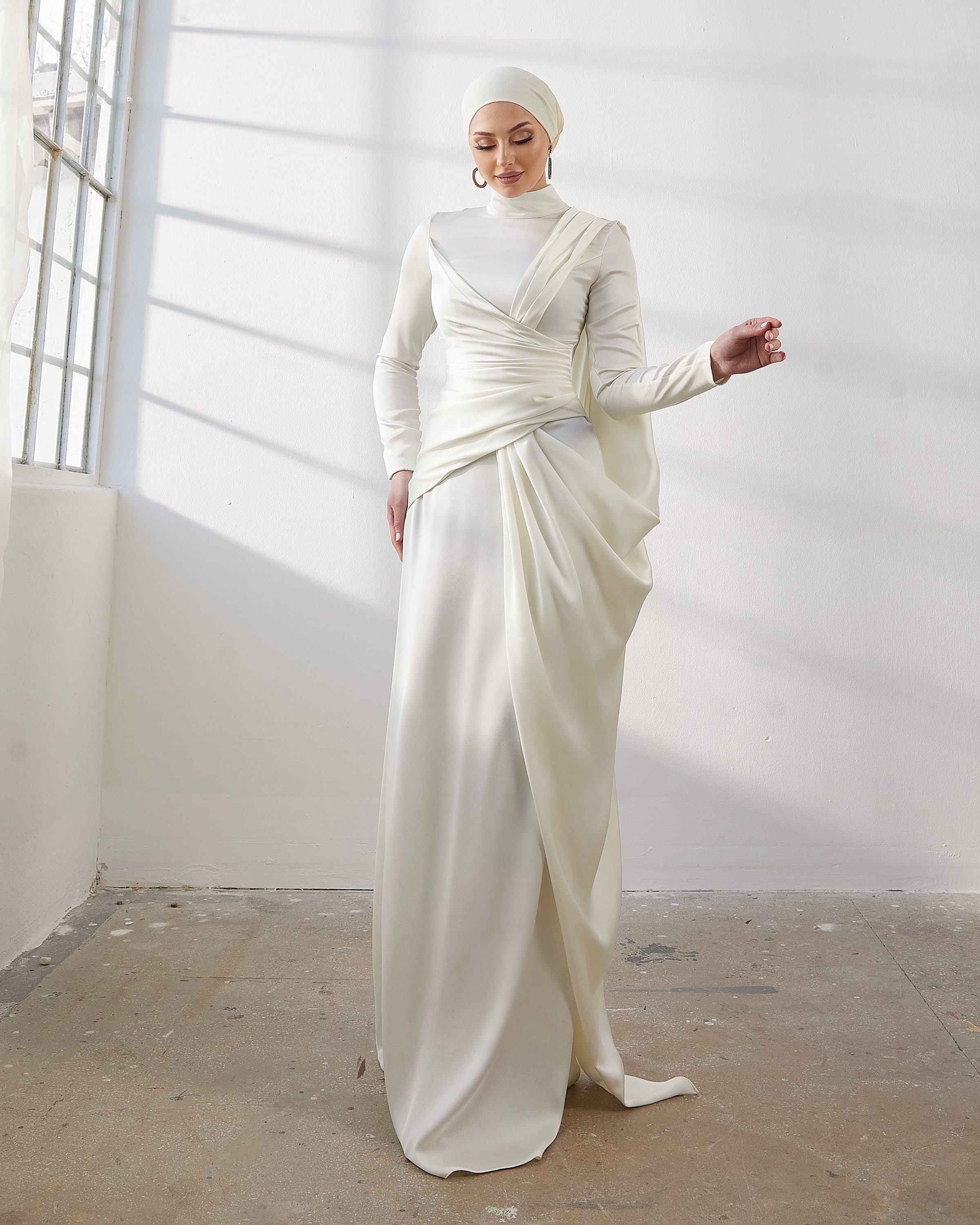Muslim Wedding Dress White,nikkah Dress, Islamic Dress,luxury Abaya ...
