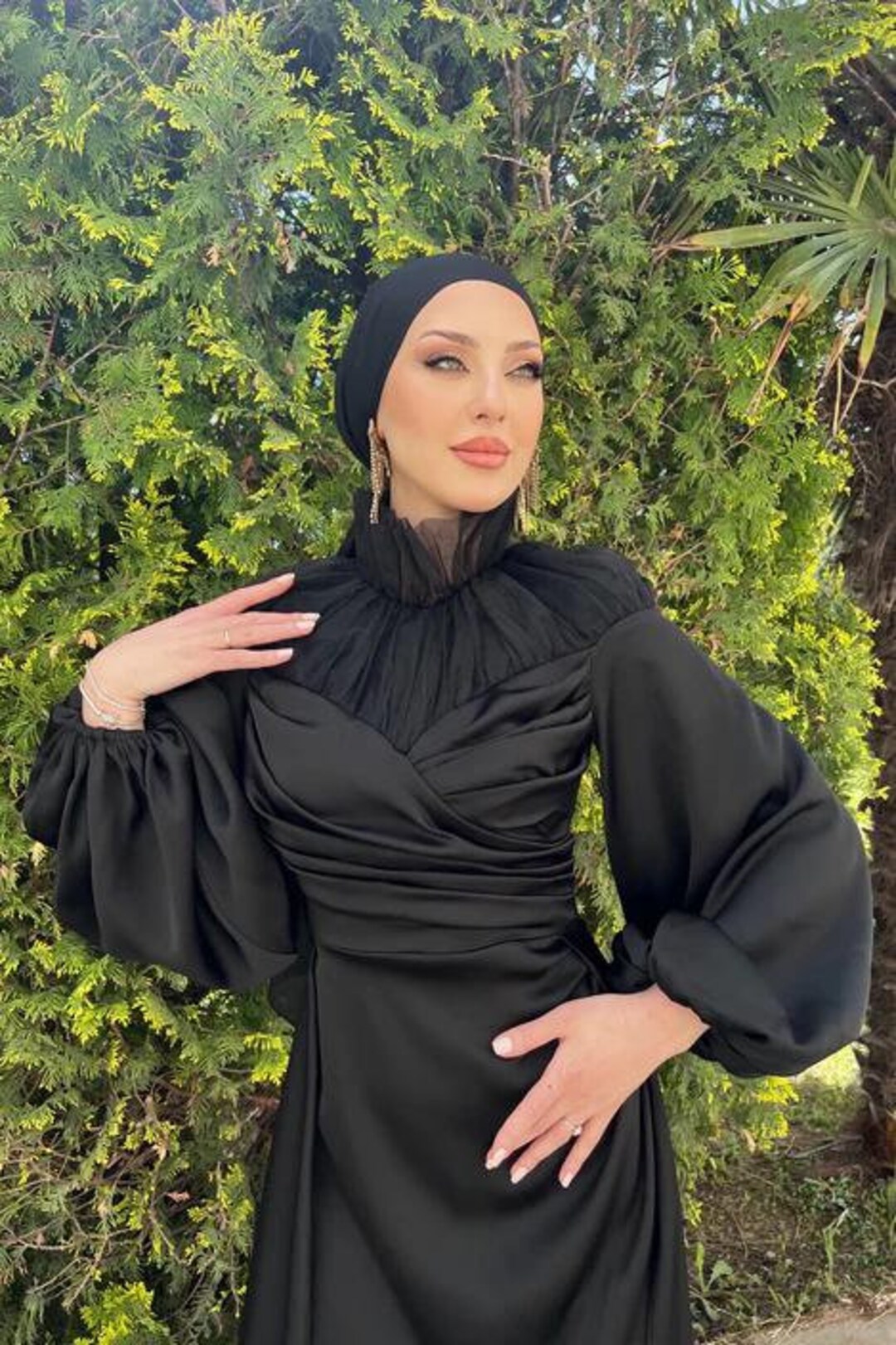 Modest Muslim Wedding Dress,islamic Prom Dress,bridesmaid Abaya, Hijab ...