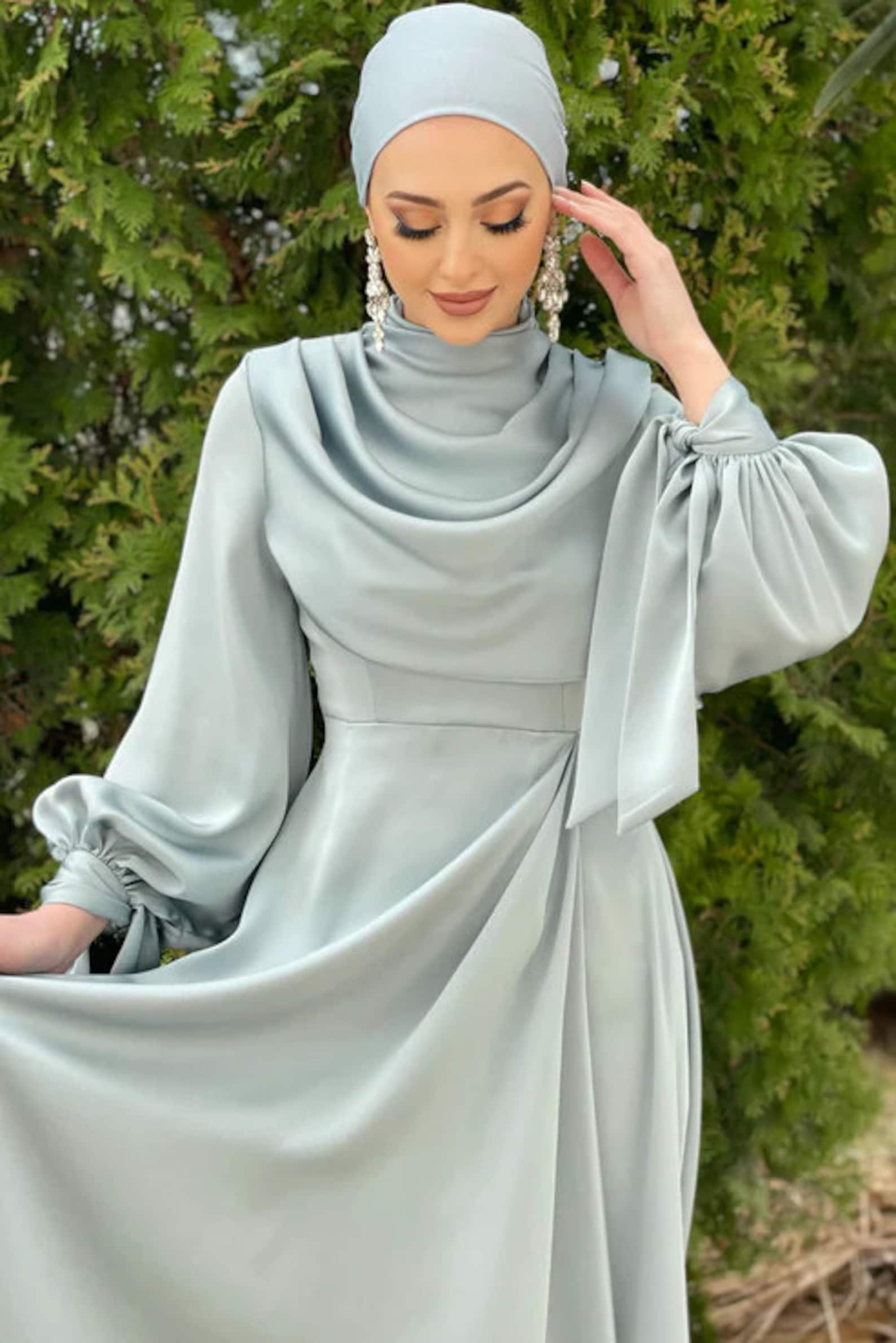 Muslim Wedding Dress, Evening Dress, Modest Formal Dress, Hijab Dress ...