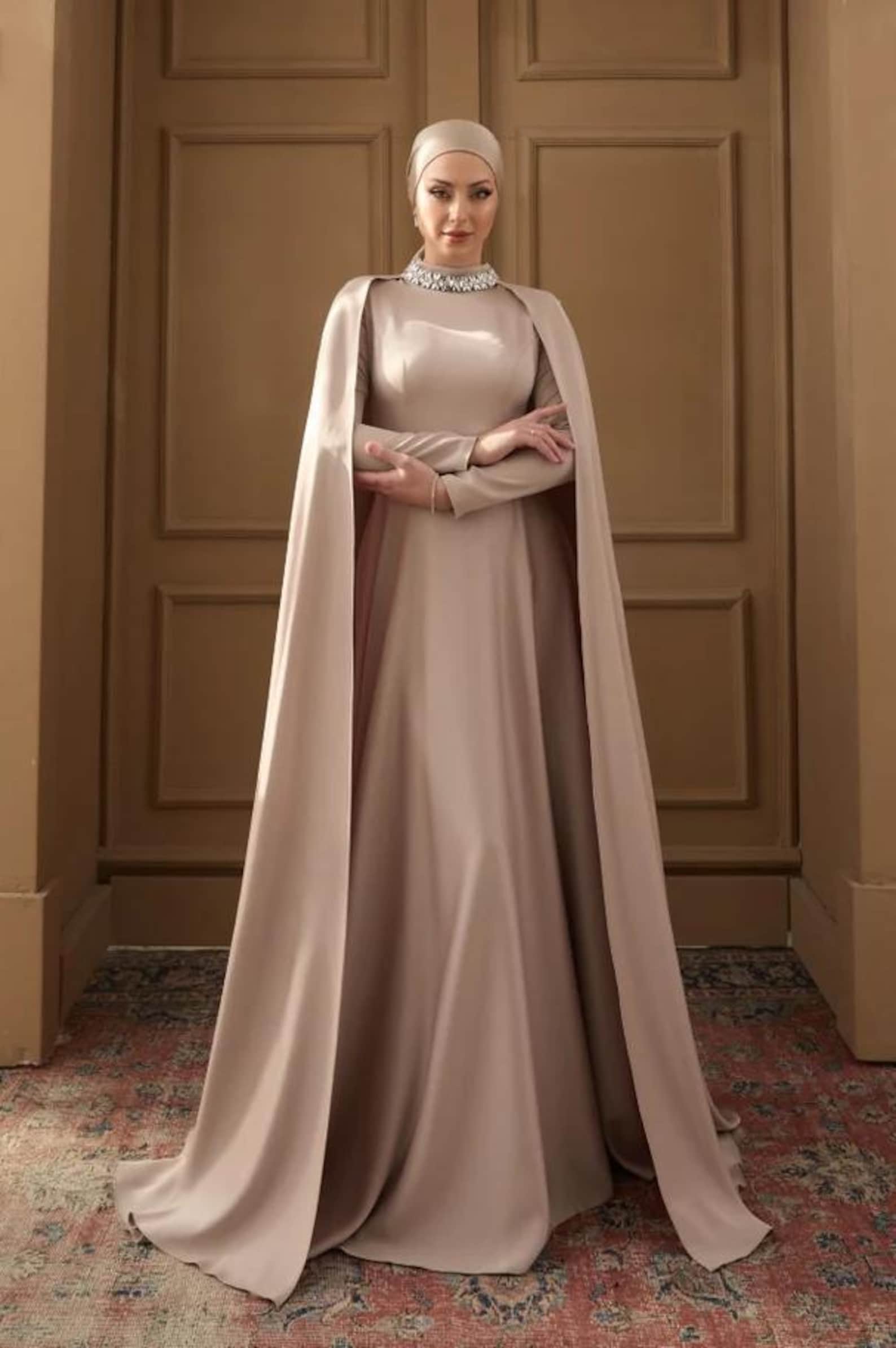 Modest Nikkah Dress,hijabi Prom Dress,hijab Dress,abaya Nikkah,luxury ...