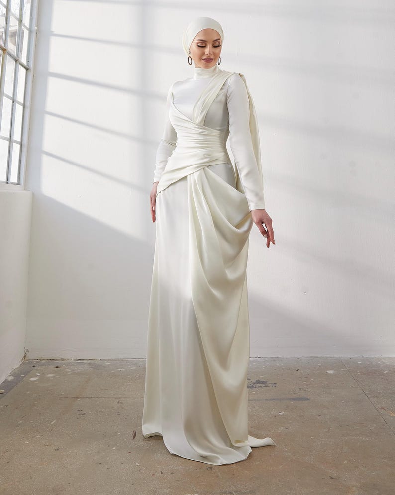 Muslim Wedding Dress, Evening Dress, Modest Formal Dress, Hijab Dress ...