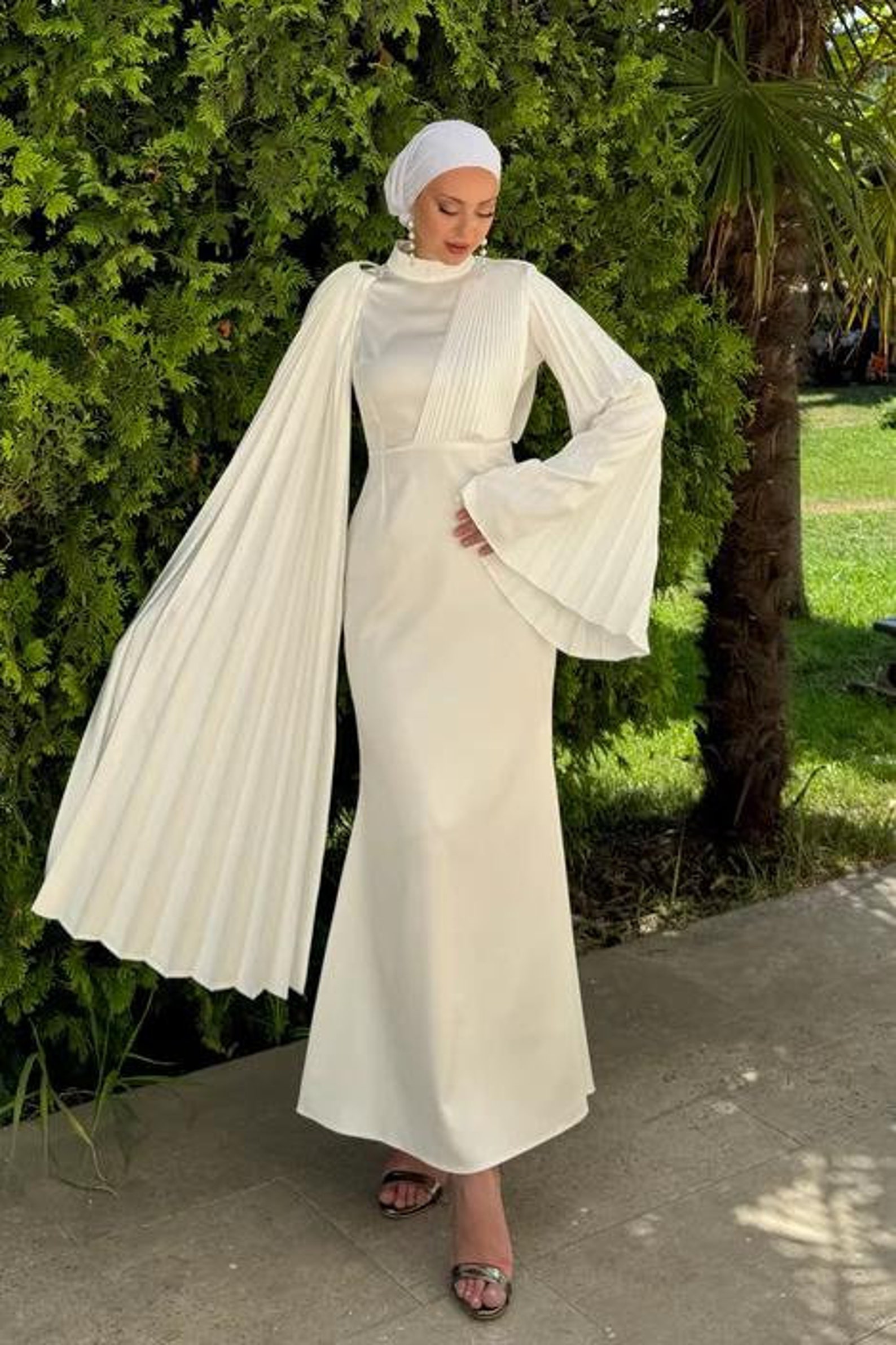 Muslim Wedding Dress,modest Bridal Abaya,evening Gown Hijab Dress,islam ...
