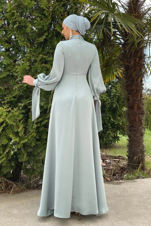 Muslim Wedding Dress, Evening Dress, Modest Dress,hijab Dres, Prom ...