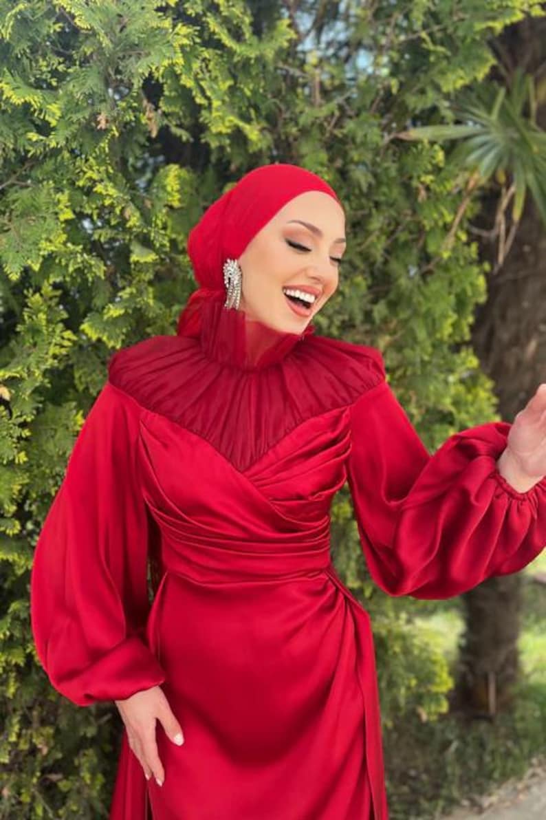 Modest Muslim Wedding Dress,islamic Prom Dress,bridesmaid Abaya, Hijab ...