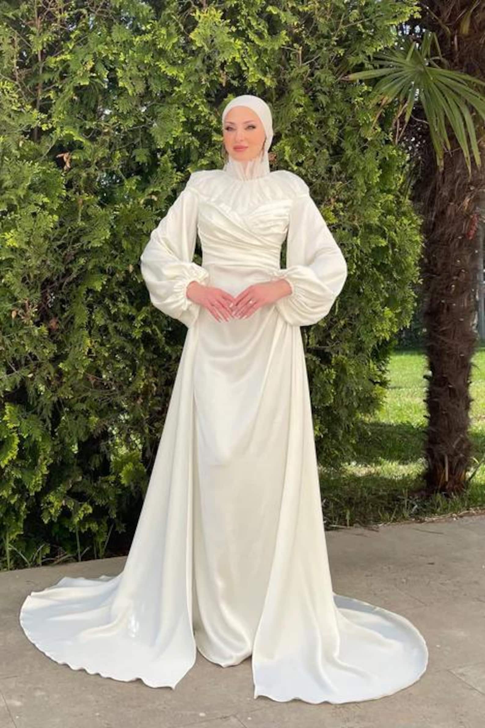 Nikkah Dress,modest Prom Dress,bridesmaid Abaya, Hijab Dress,prom Dress ...