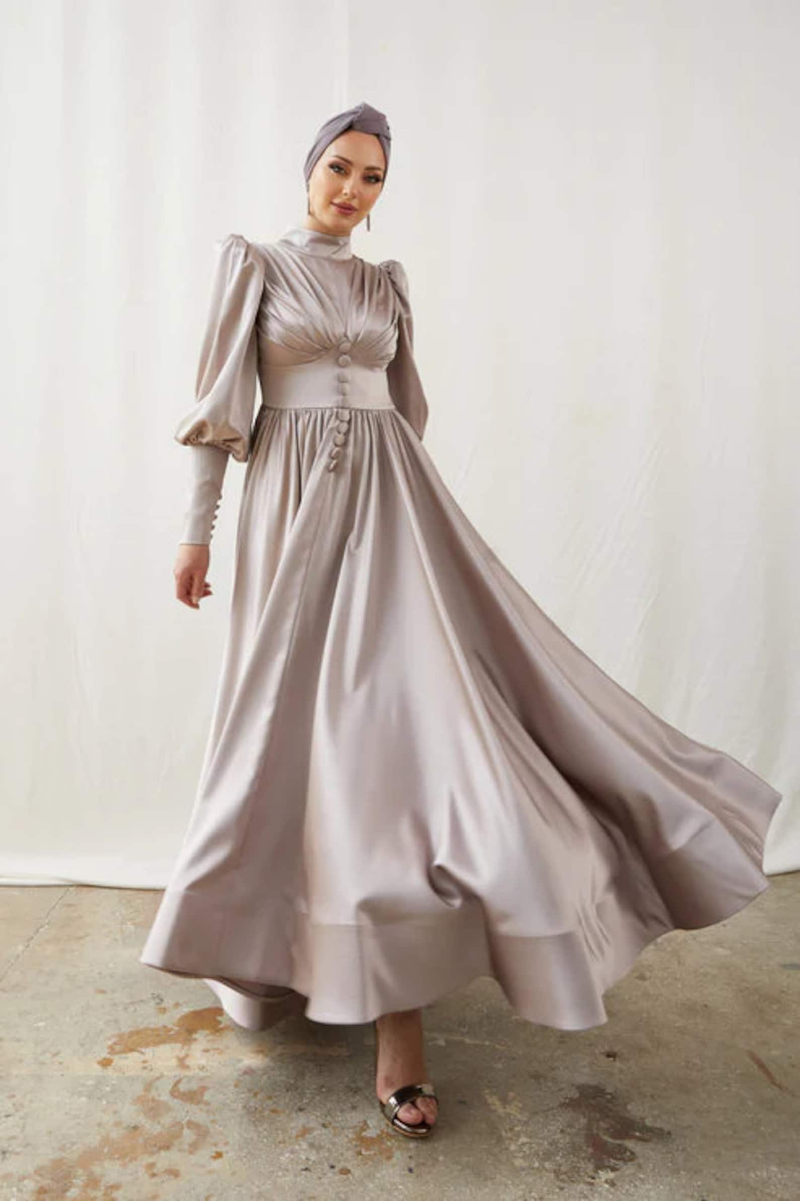 Muslim Wedding Abaya, Modest Formal Gown, Islamic Dress, Luxury Abaya ...