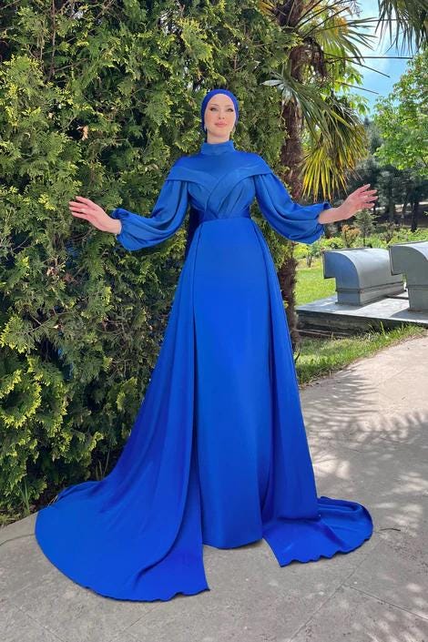 Modest Nikkah Dress,modest Prom Dress,bridesmaid Abaya, Hijab Dress ...