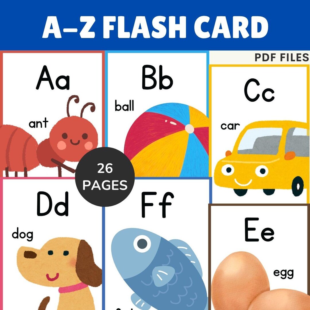 Alphabet Flash Cards for Toddlers | Montessori Learning (digital ...