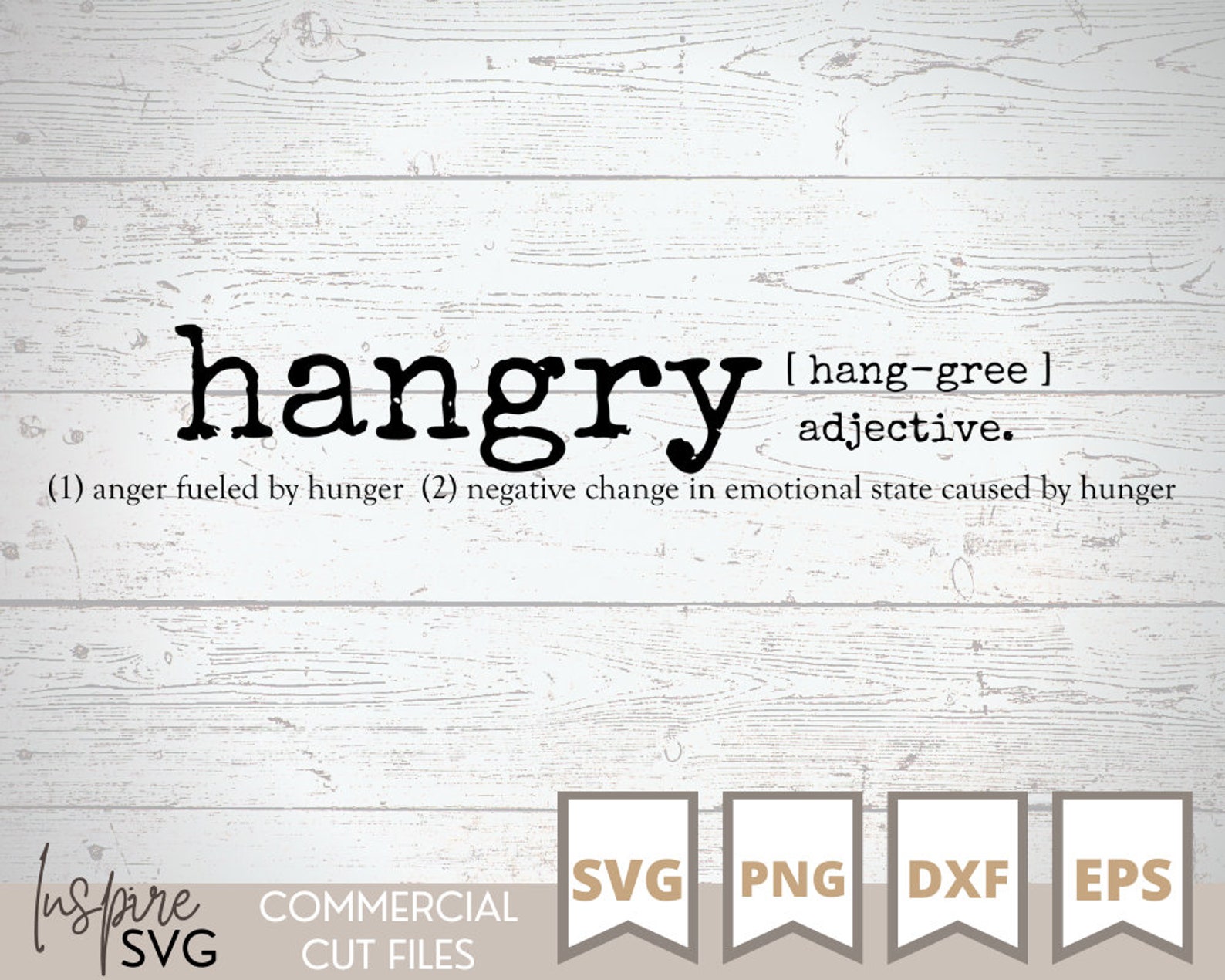 Hangry Definition SVG EPS PNG Dxf Cutting Board Graphic - Etsy